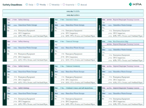 Printable Safety Calendar to Stay on Top of Deadlines - KPA