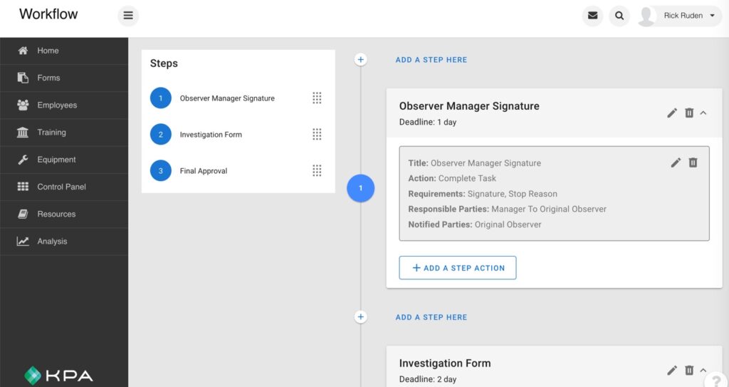 EHS Software Workflow Engine - KPA